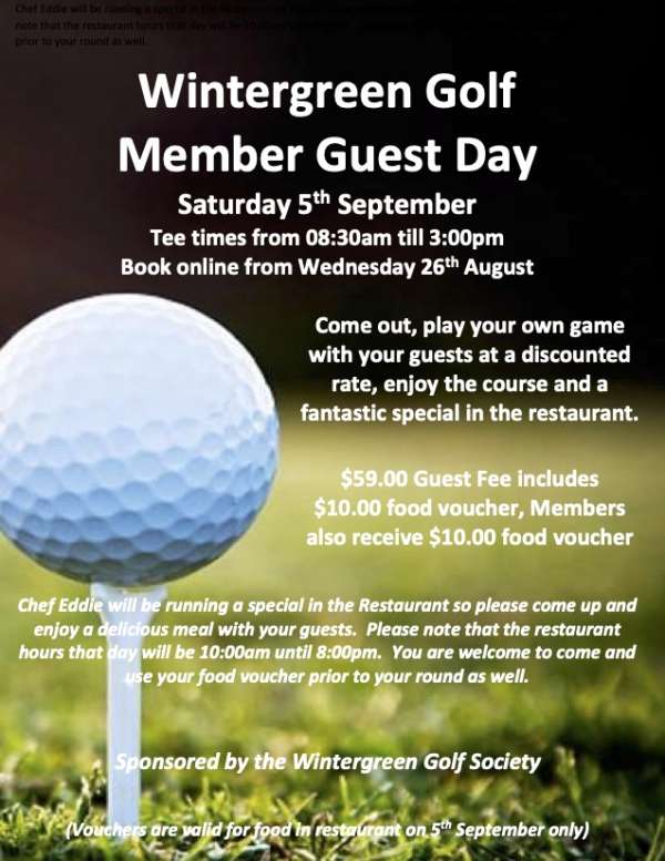 Member Guest 2020 – The Wintergreen Golf Society